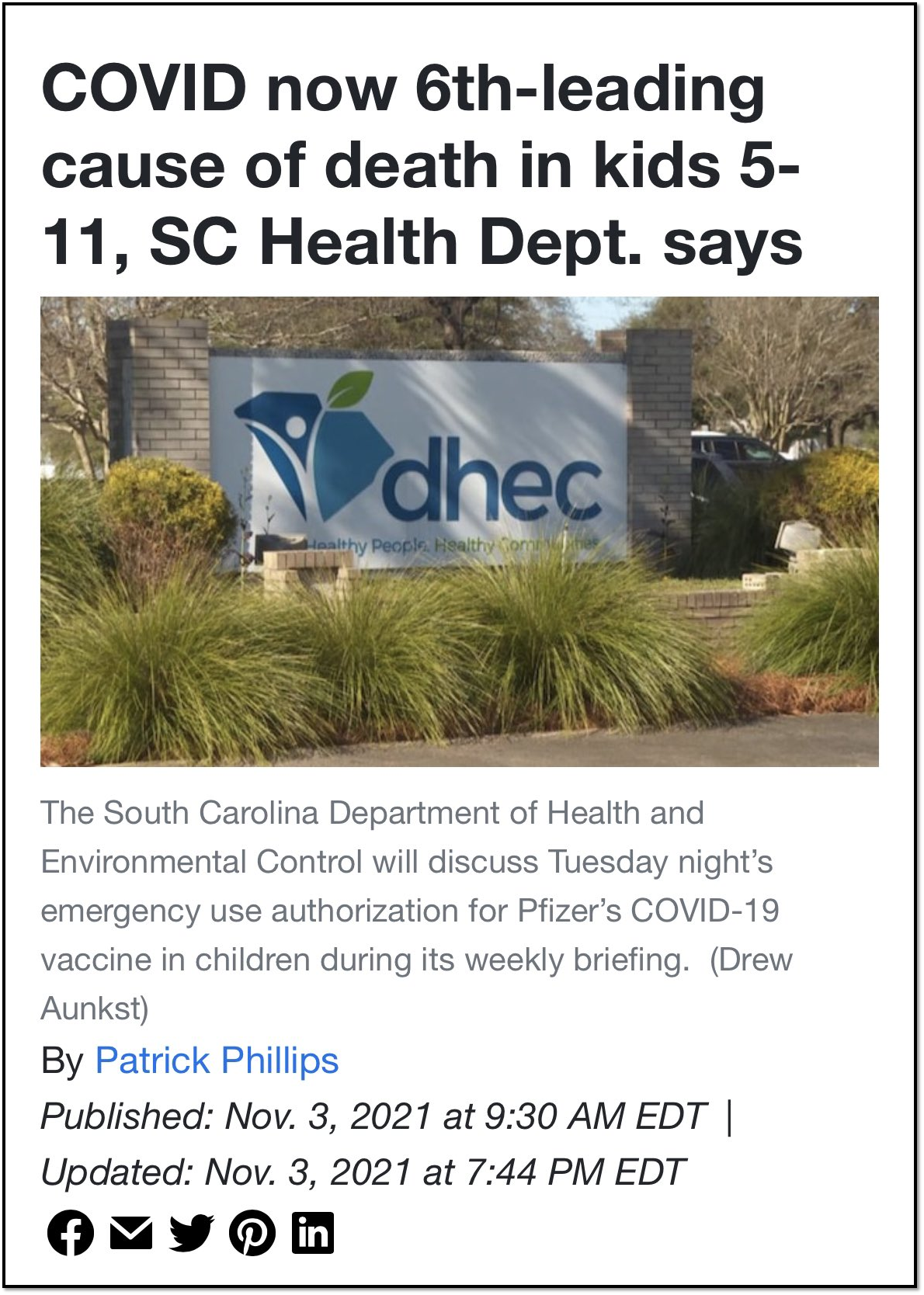 Should An Infectious Disease Epidemiologist Comment on Child ...